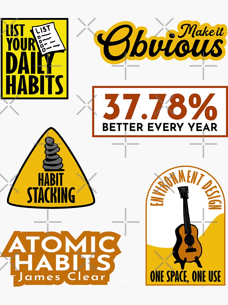 "Atomic Habits Set - Make it Obvious" Sticker for Sale by TKsuited ...