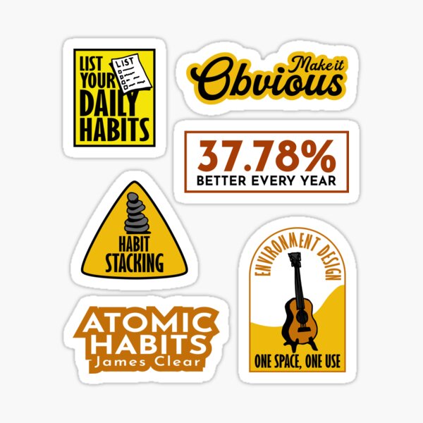 "Atomic Habits Set - Make it Obvious" Sticker for Sale by TKsuited | Redbubble