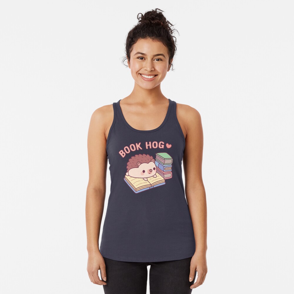 "Cute Hedgehog Reading On Book, Book Hog Funny" Sticker for Sale by ...