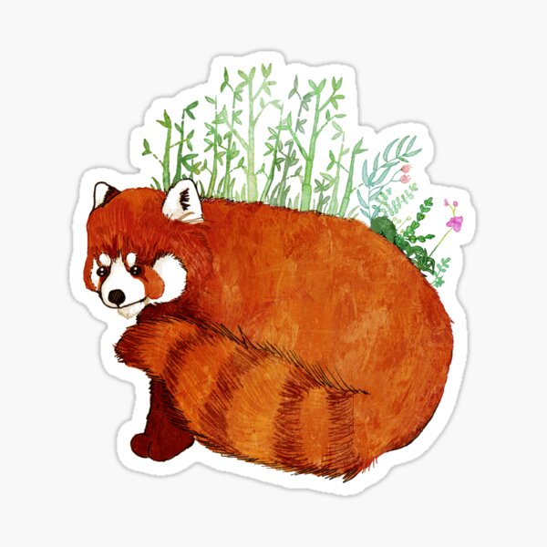 "Red Panda" Sticker for Sale by katherineblower | Redbubble