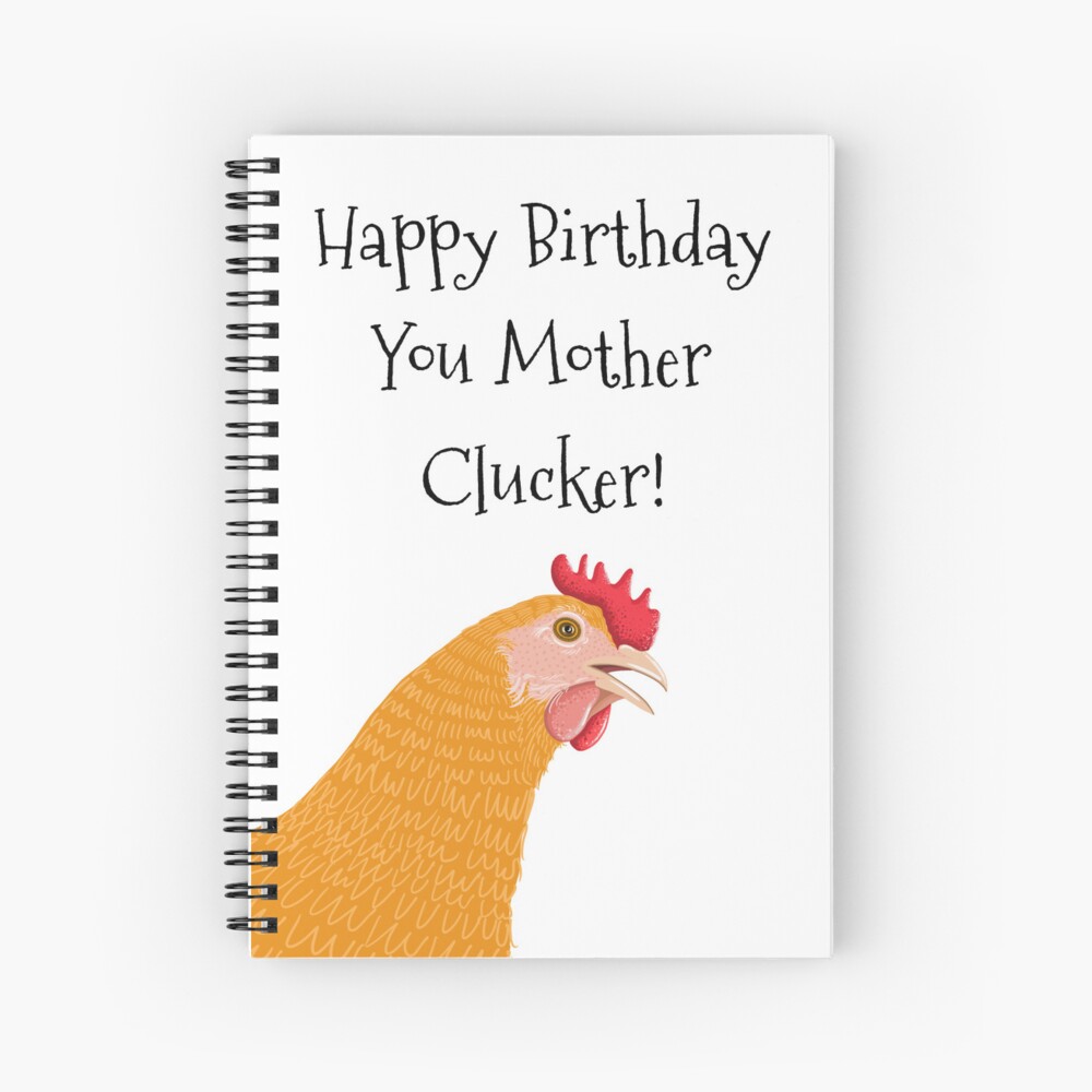 "Happy Birthday Mother Clucker!" Sticker for Sale by AdamRegester ...