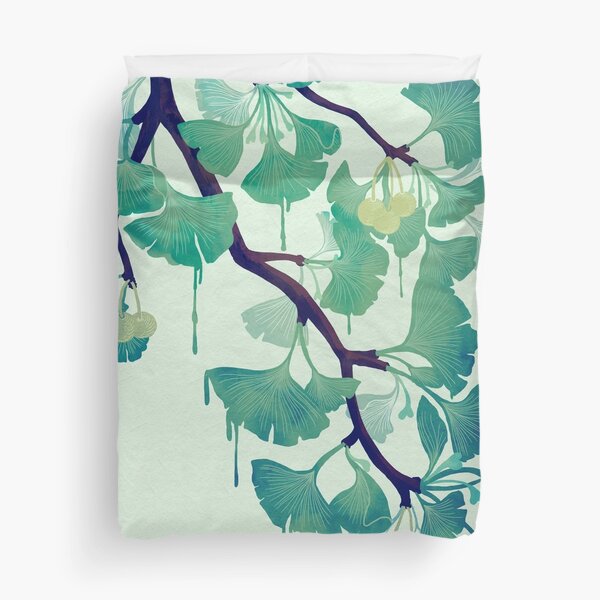 "O Ginkgo (in Green)" Duvet Cover for Sale by littleclyde | Redbubble