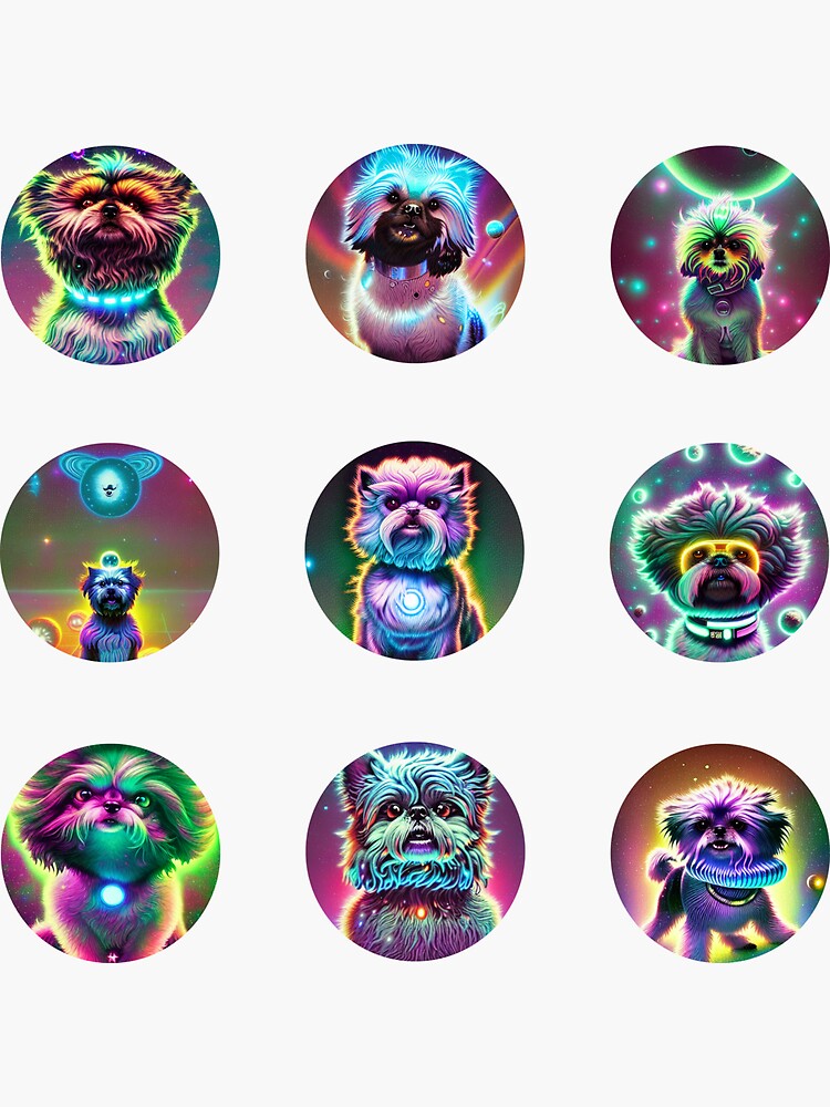 "Galactic Dog Sticker Pack" Sticker for Sale by FurBabyFed | Redbubble