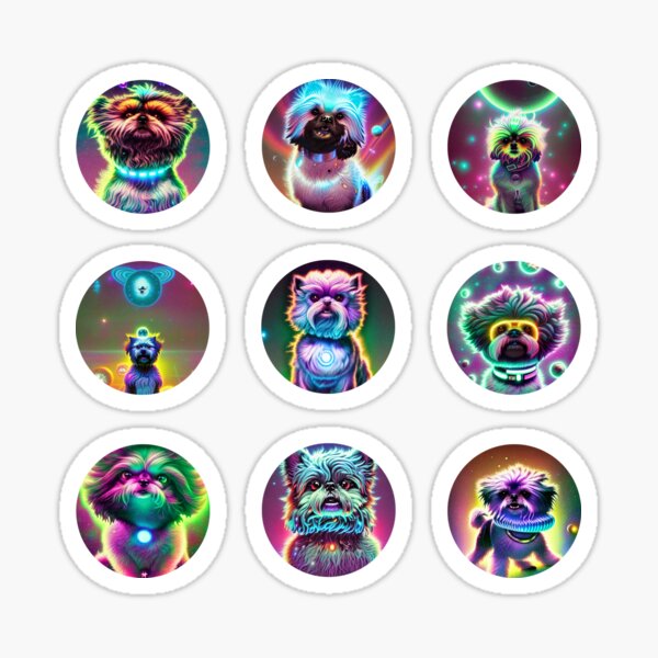"Galactic Dog Sticker Pack" Sticker for Sale by FurBabyFed | Redbubble