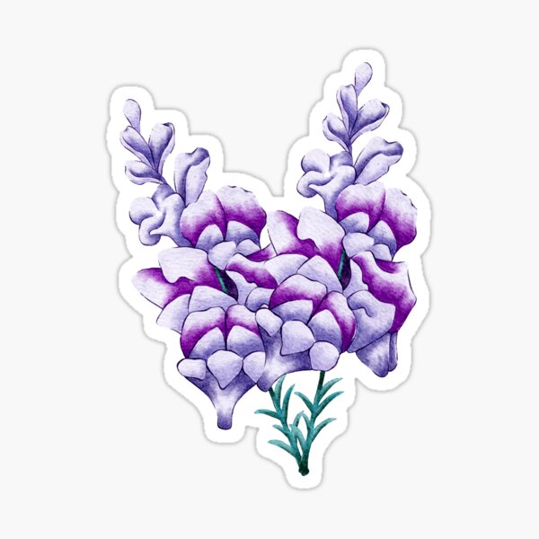"Kopie von Vintage Snapdragon flowers stickers" Sticker for Sale by ...