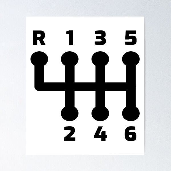 "6 speed manual transmission race car with stick shift" Poster for Sale ...