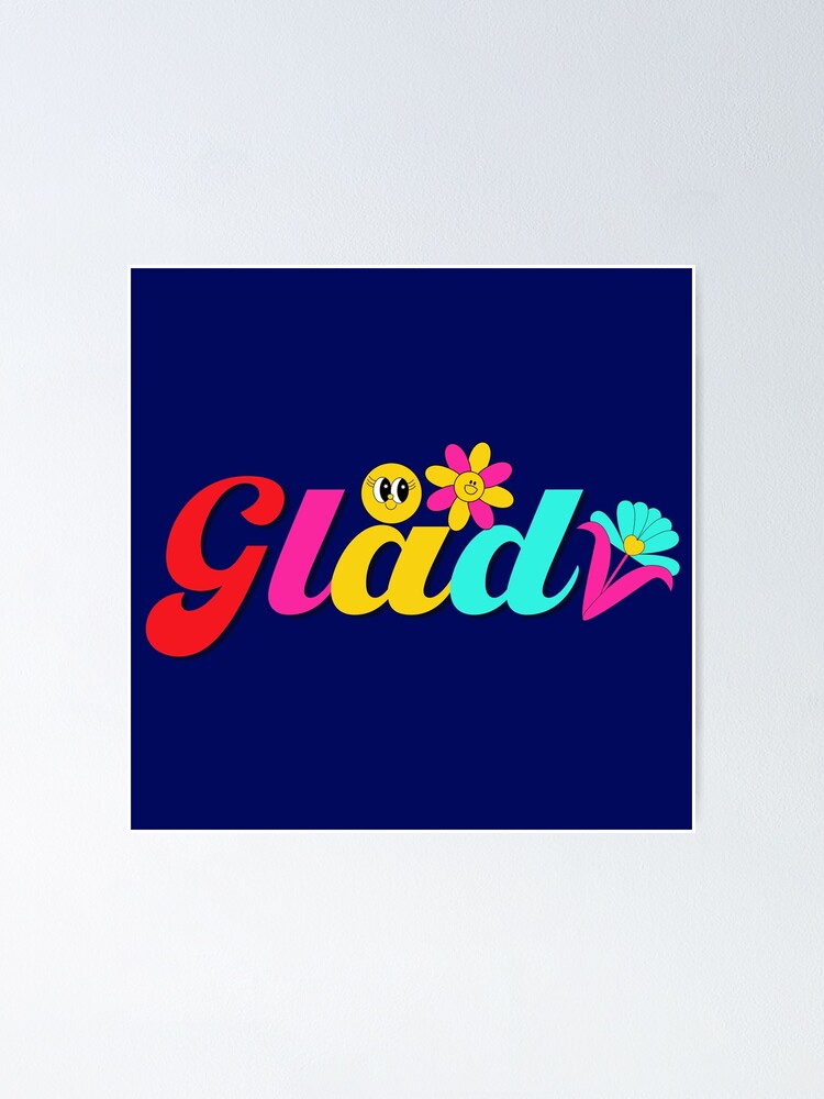 "Happy is glad in Danish word" Poster for Sale by Emotionville | Redbubble