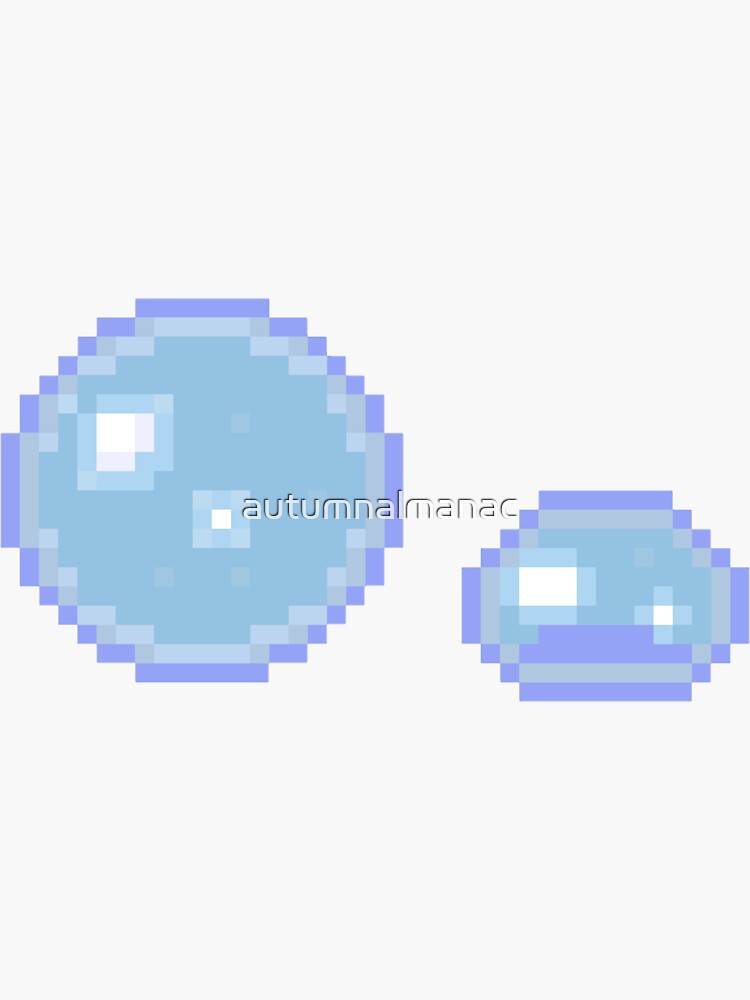 "pixel water droplets" Sticker for Sale by autumnalmanac | Redbubble