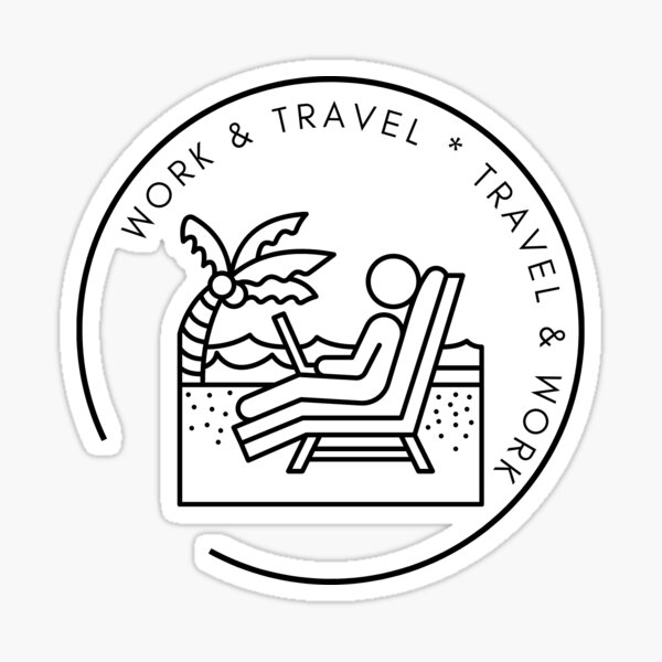 "Minimalist digital nomad design " Sticker for Sale by SPRainbow ...