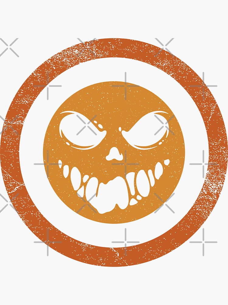 "Vintage Halloween Scary Face " Sticker for Sale by James-Apinardo ...