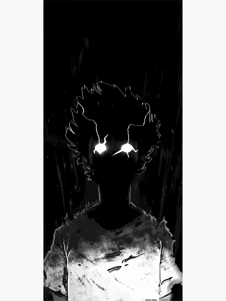 "Mob Rage Mob Psycho 100 Black and White Design" Poster for Sale by ...