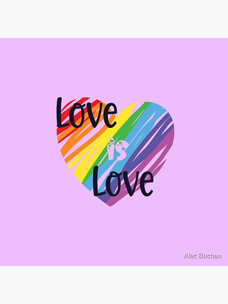 "Love is Love LGBTQ + Rainbow Heart" Poster for Sale by abRtist | Redbubble