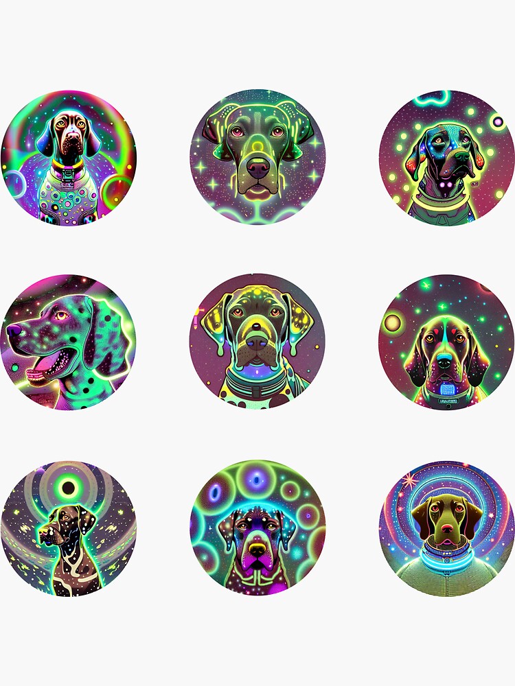 "Sticker Pack Wise Cute Space Dogs" Sticker for Sale by FurBabyFed ...