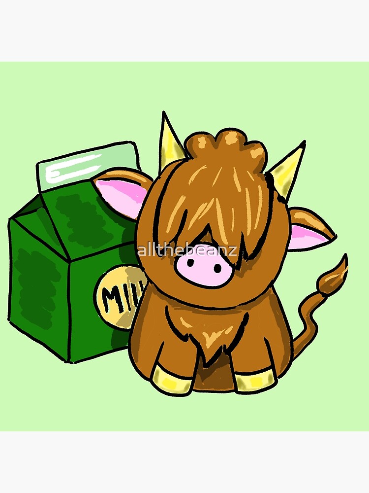 "Highland Cow Pal" Poster for Sale by allthebeanz | Redbubble