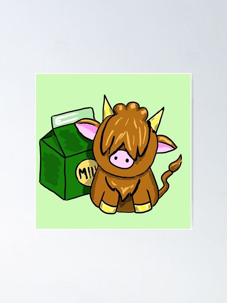 "Highland Cow Pal" Poster for Sale by allthebeanz | Redbubble