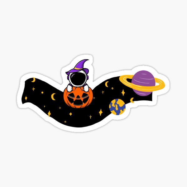 "Pumpkin Planet in Space" Sticker for Sale by Suzielie | Redbubble