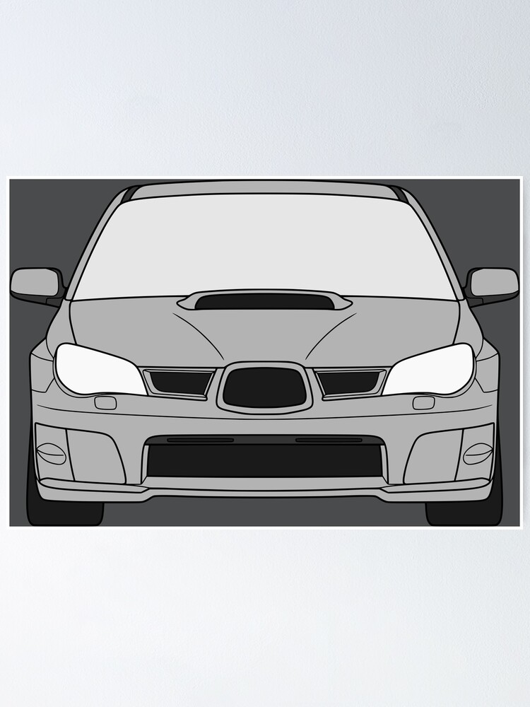 "Subaru Impreza WRX STI hawkeye gray color" Poster for Sale by ...