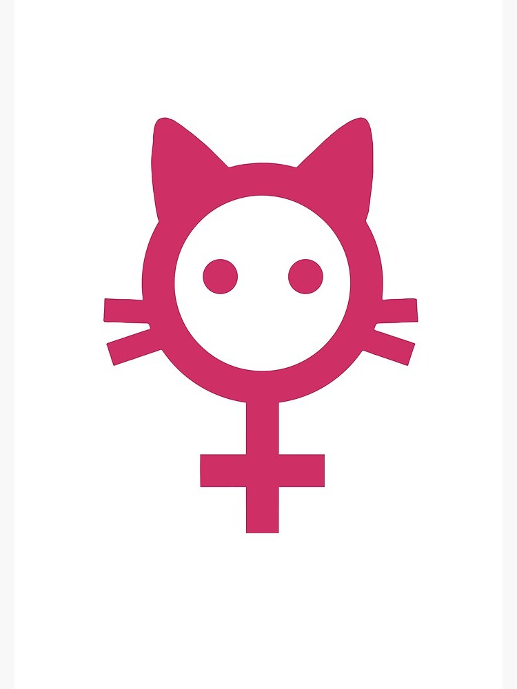 "FEMINIST CAT - PINK LOGO " Spiral Notebook for Sale by Severitas ...