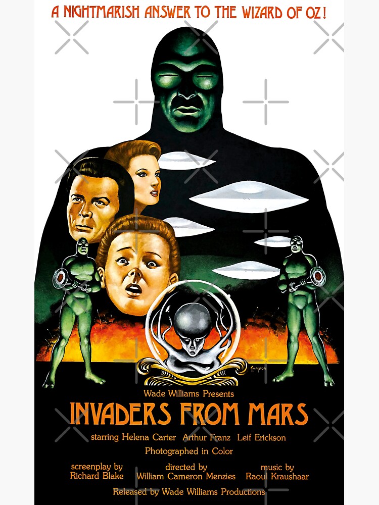 "INVADERS FROM MARS" Sticker for Sale by Revulsion | Redbubble