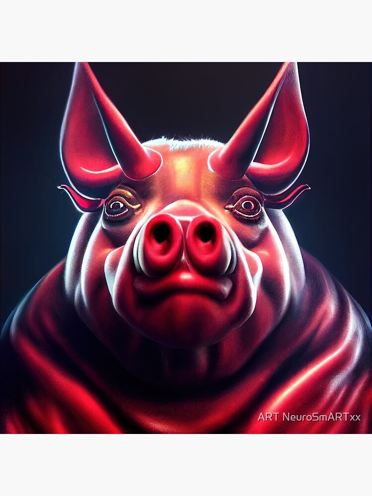 "Satan in the form of a devilish pig resembling a monster" Poster for ...