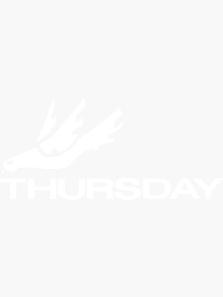 "thursday band - logo merch" Sticker for Sale by keithkuriawran | Redbubble