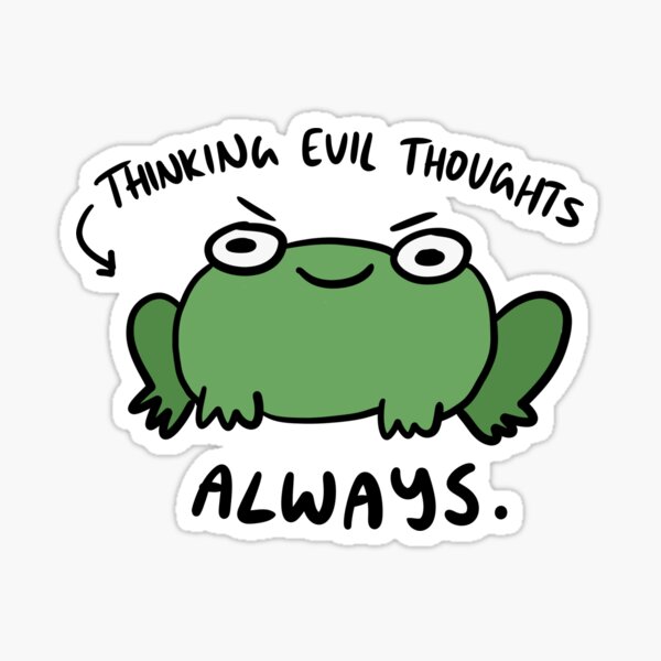 "evil frog" Sticker for Sale by purple-umbrella | Redbubble