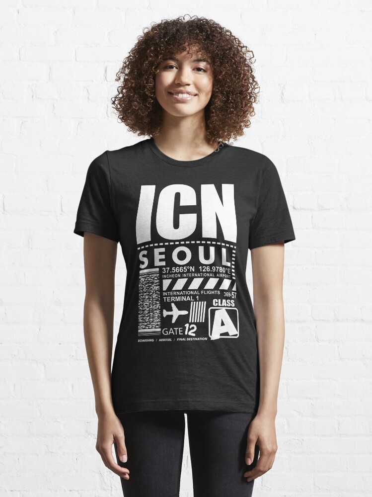 "Seoul Incheon International Airport ICN" T-shirt for Sale by Alma ...