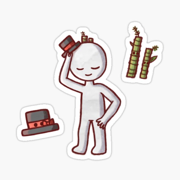 "Bamboo Head" Sticker for Sale by Stupickeroonies | Redbubble