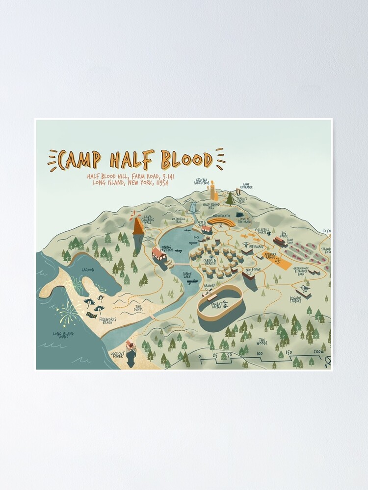 "Map of Camp Half Blood" Poster for Sale by Nakamoto99 | Redbubble