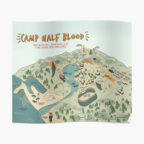 "Map of Camp Half Blood" Poster for Sale by Nakamoto99 | Redbubble