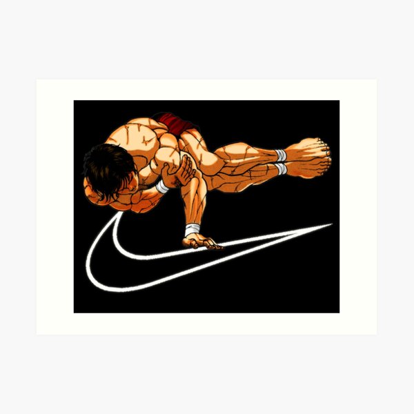 "Baki Hanma The Grappler Colorful Planche Pose with one arm" Art Print ...