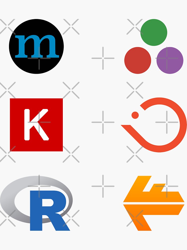 MXNet, Julia, Keras, PyTorch, R (Language), TensorFlow - 6x Sticker ...