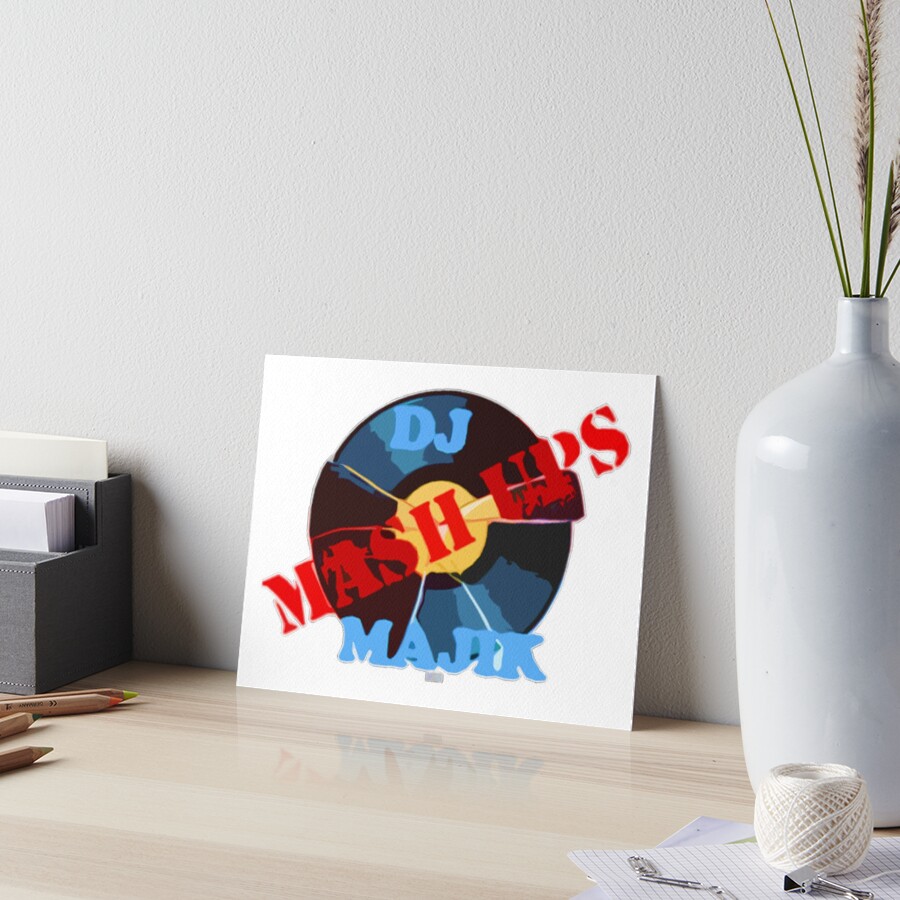 "DJ MAJIK MASHUP LOGO" Art Board Print by Whiterose2k01 | Redbubble