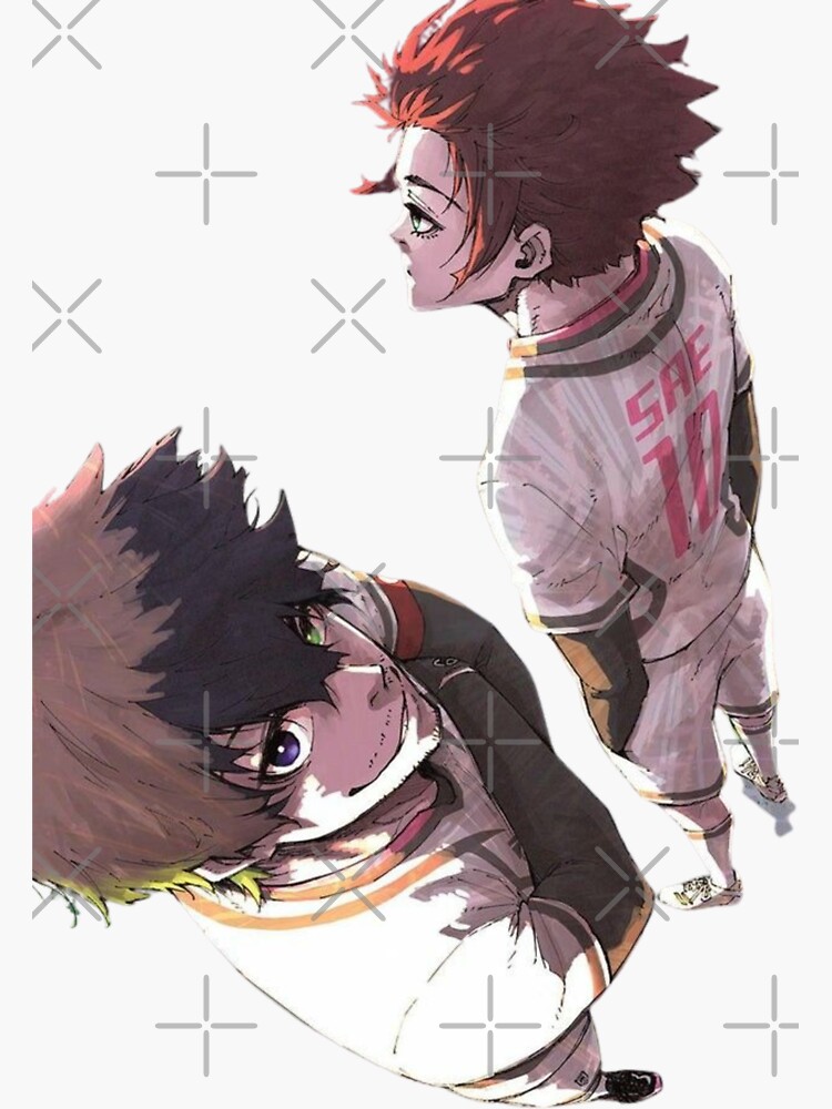 "Itoshi Sae and Oliver Aiku" Sticker for Sale by yoku-mieru | Redbubble