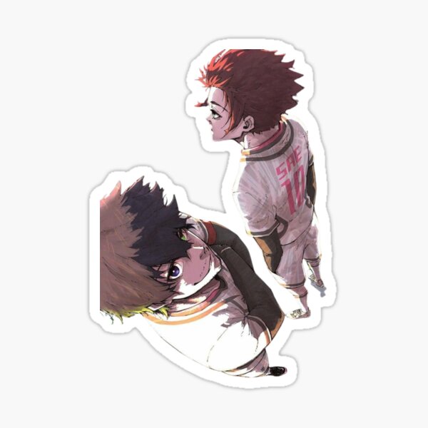 "Itoshi Sae and Oliver Aiku" Sticker for Sale by yoku-mieru | Redbubble