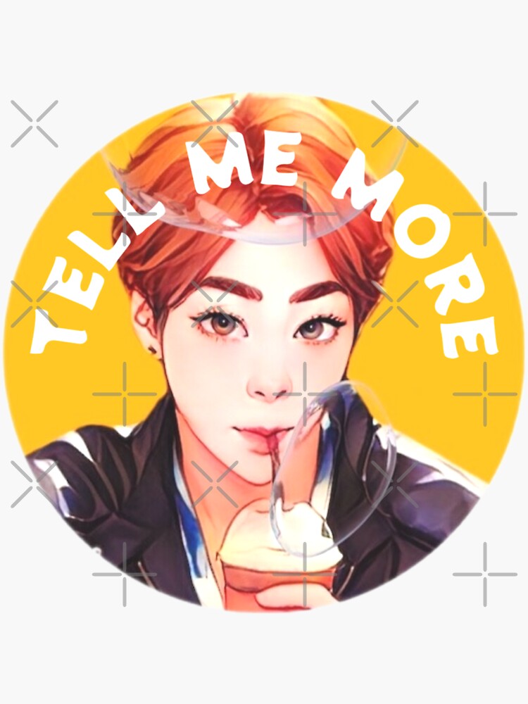 Tell Me More”….Quote. Anime Boy Drinking “Tea”" Sticker for Sale by ...
