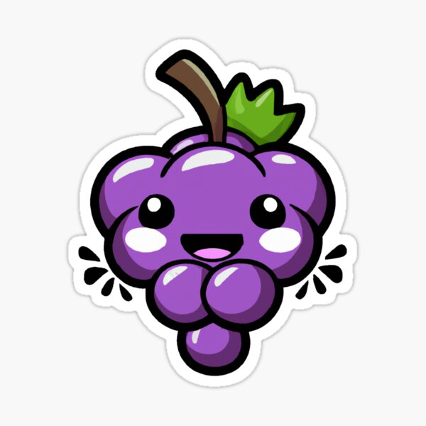 "Cute Grape Gabby" Sticker for Sale by designedfeeling | Redbubble