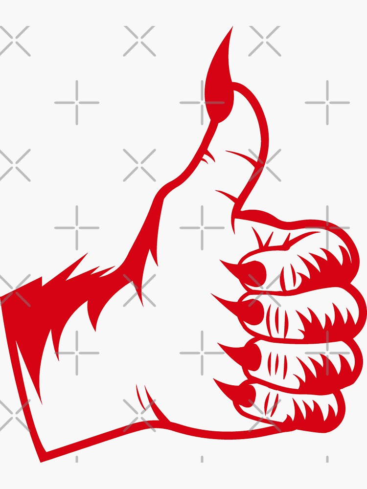 "Werewolf Thumbs Up Like Hand Gesture Sign For Great Luck Success ...