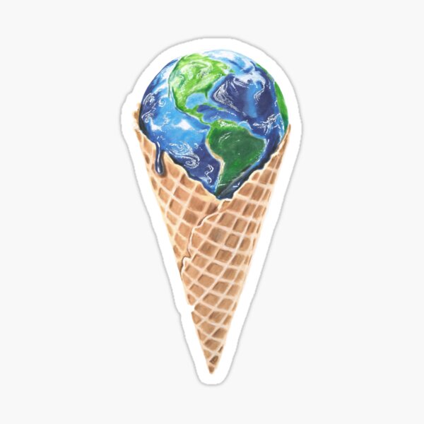 "Ice cream is my world" Sticker by DoughtycreARTiv | Redbubble