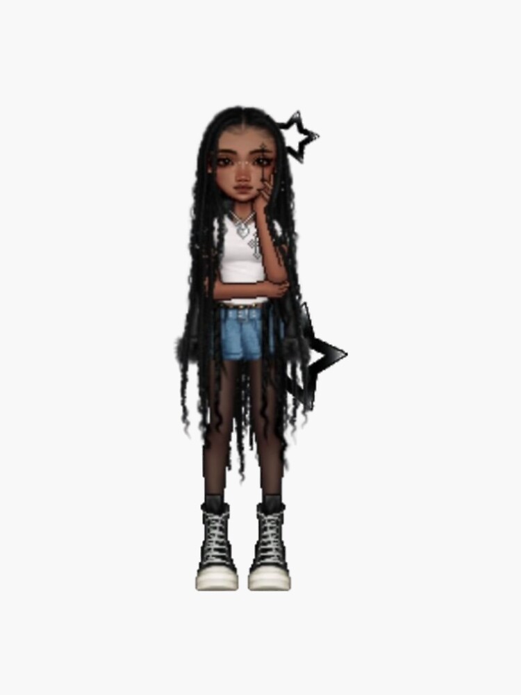 "everskies y2k grunge black girl " Sticker for Sale by bambigirl222 ...