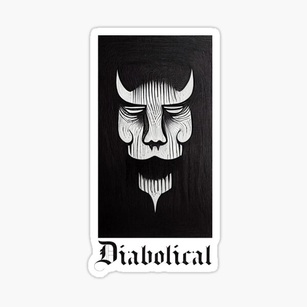 "Diabolical. Woodcut Style Artwork" Sticker for Sale by Wavesbender ...