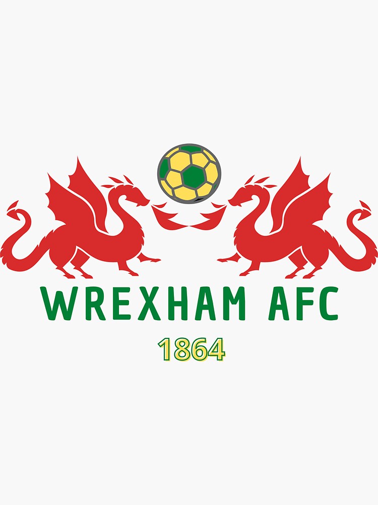"wrexham afc" Sticker for Sale by ray-of-desing | Redbubble
