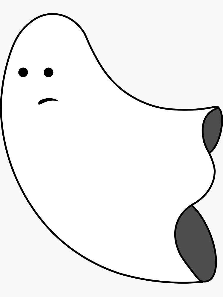 "Spooky Sad Ghost" Sticker for Sale by Madwerkz | Redbubble