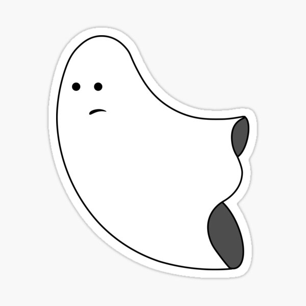 "Spooky Sad Ghost" Sticker for Sale by Madwerkz | Redbubble