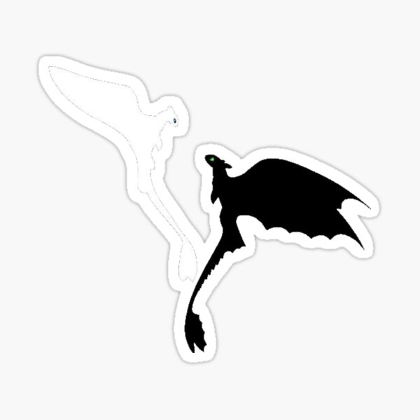 "Light fury and night fury" Sticker for Sale by sunwukong-sage | Redbubble