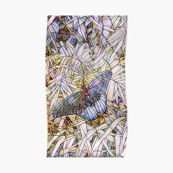 "Mosaic effect on black butterfly" Poster for Sale by MonkeyAndDonkey ...