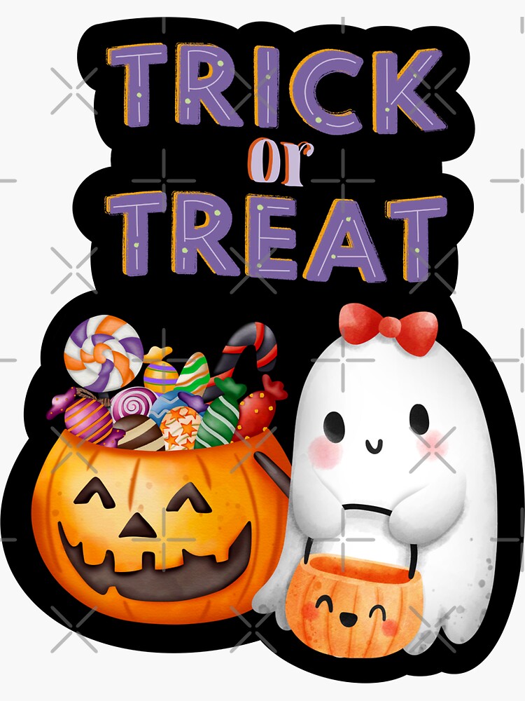 "Kawaii Cute and Spoopy Trick or Treat Halloween Candy Pumpkin Ghost ...