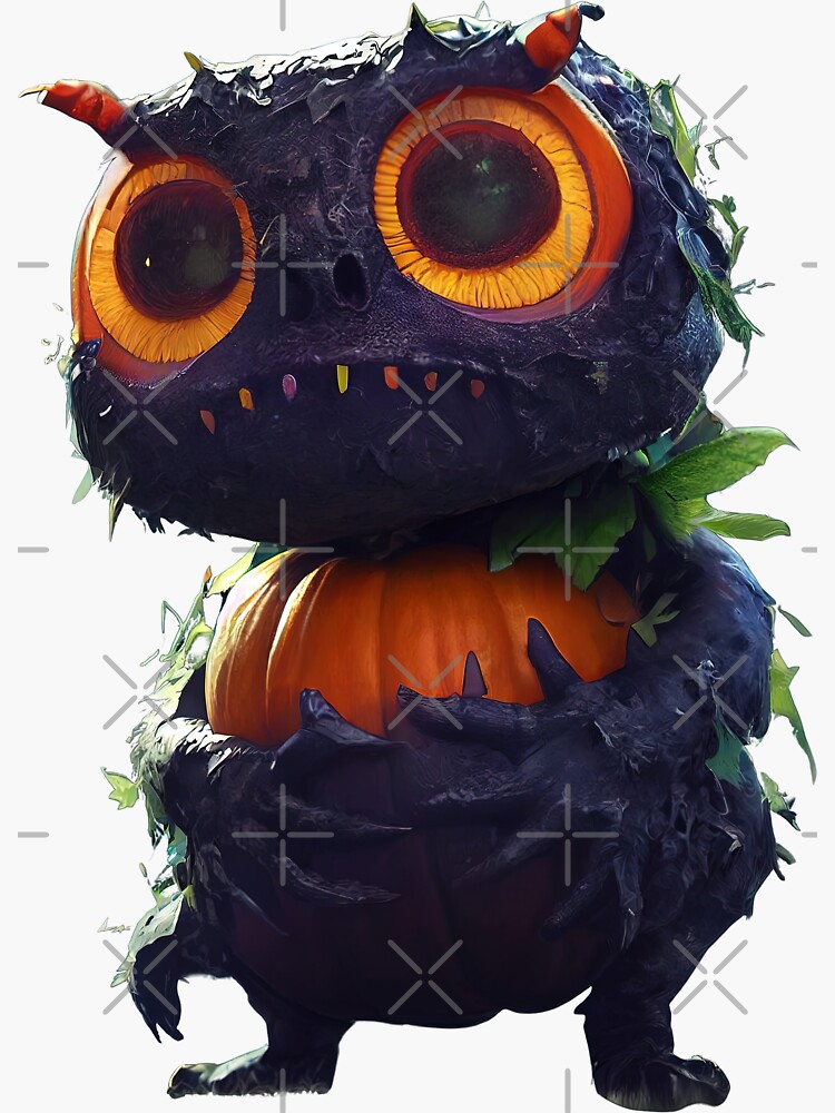 "Spooky Halloween Monster" Sticker for Sale by Juliascutecornr | Redbubble