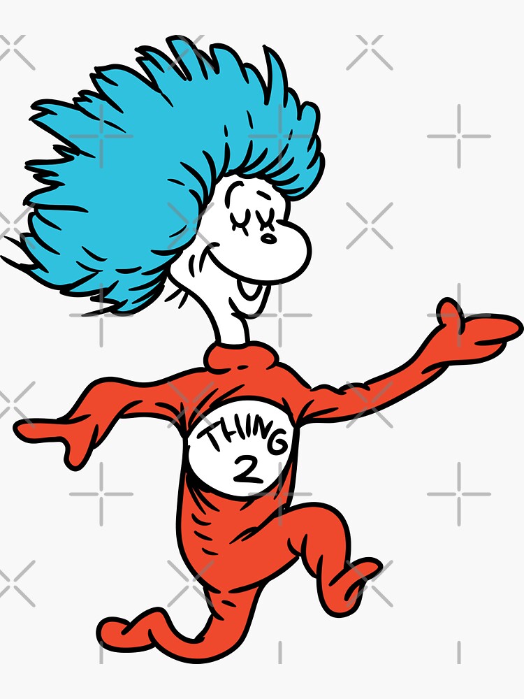 "Thing 2" Sticker for Sale by PineLemon | Redbubble