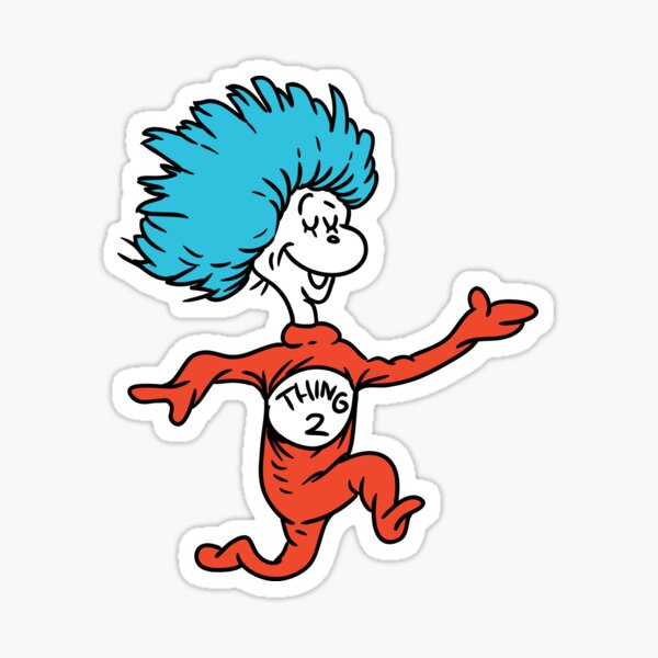 "Thing 2" Sticker for Sale by PineLemon | Redbubble